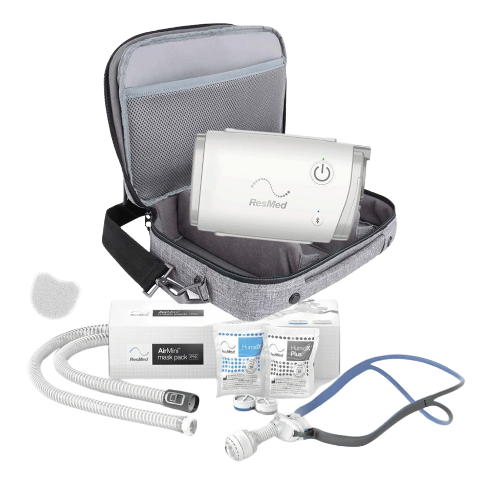 AirMini Autoset Travel CPAP Bundle with AirFit P10 Nasal Pillow Mask ...